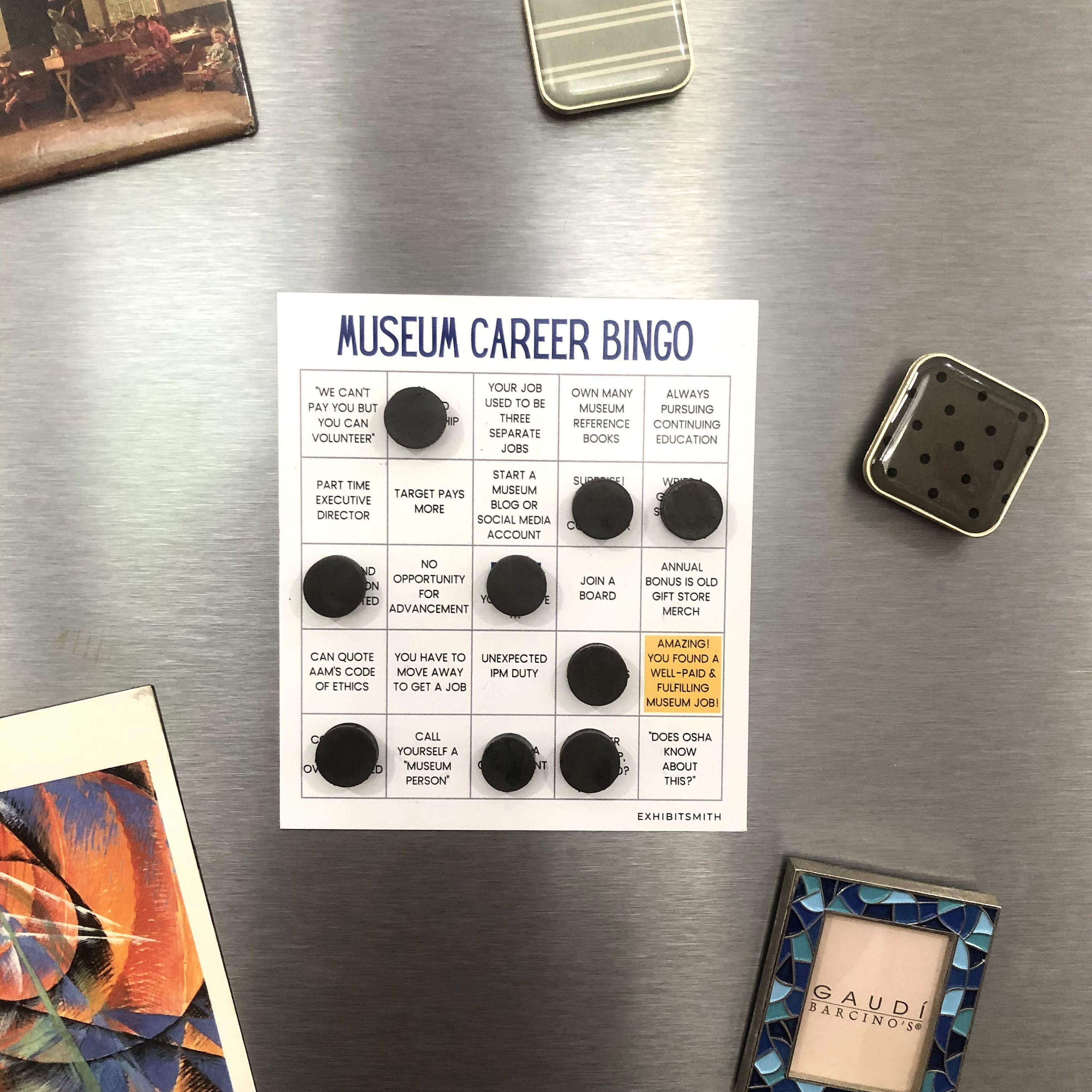 Museum Career Bingo Magnet - Etsy