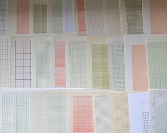 Vintage Paper Variety Pack: 103+ Assorted Sheets of Graph Paper - Etsy