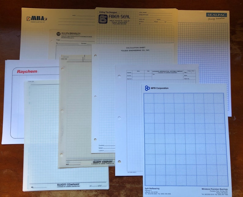 Vintage Company Letterhead Graph Paper: Ephemera Pack for Journals - Etsy