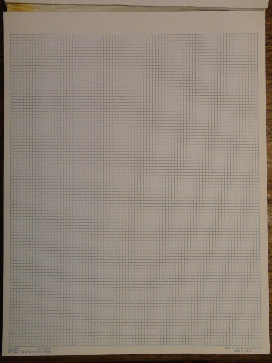 Blue Square Grid Cross-section Vintage Graph Paper, K&E Doric 12 5265 ...
