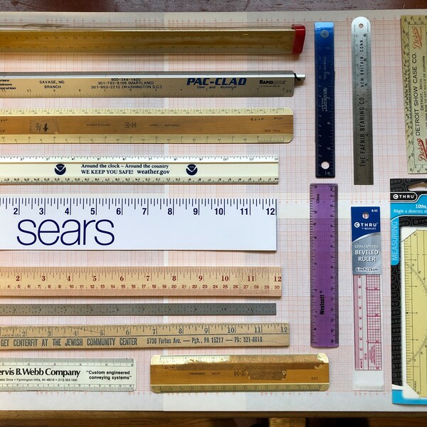Metal Ruler - Etsy