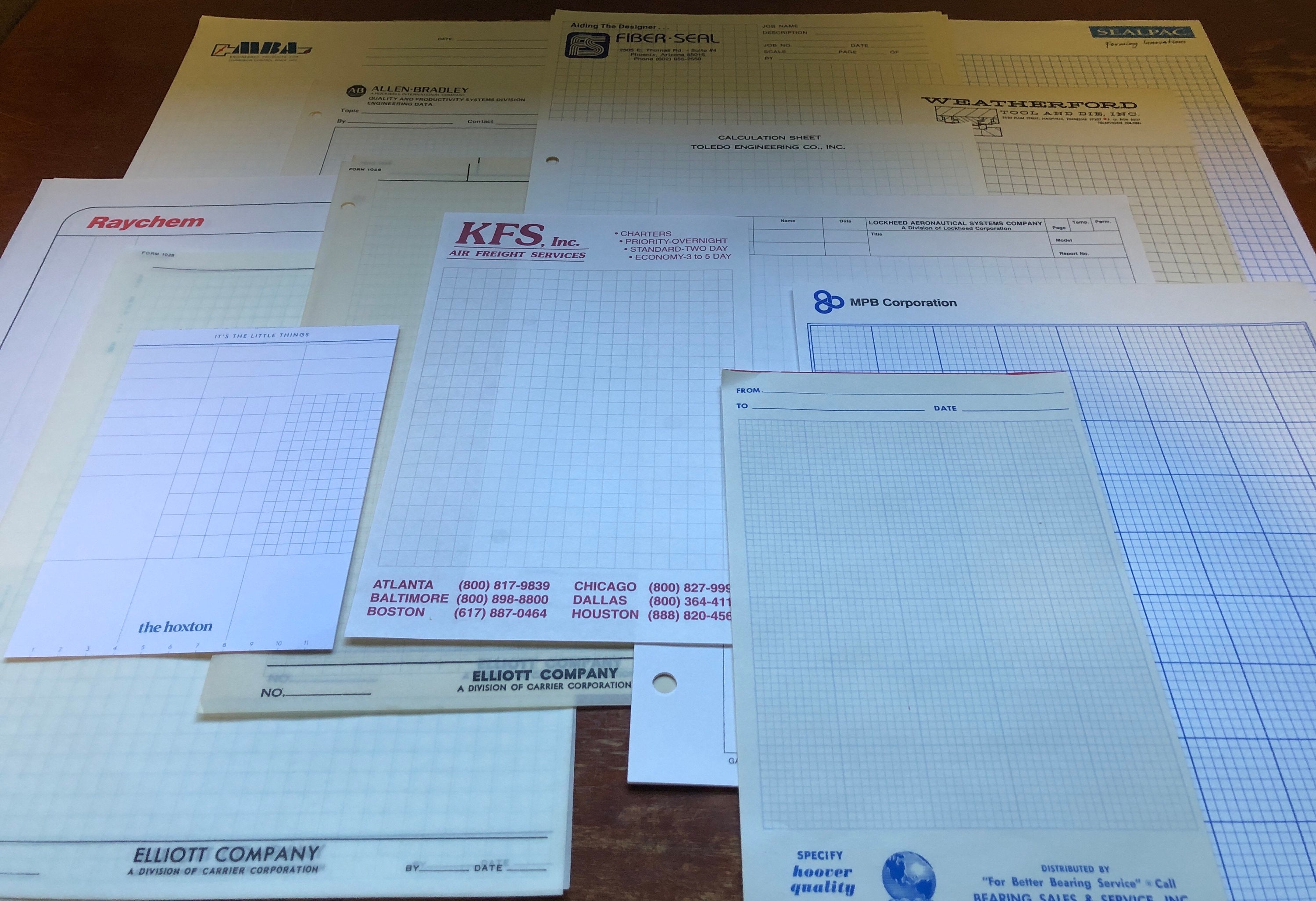 Vintage Company Letterhead Graph Paper: Ephemera Pack for Journals - Etsy