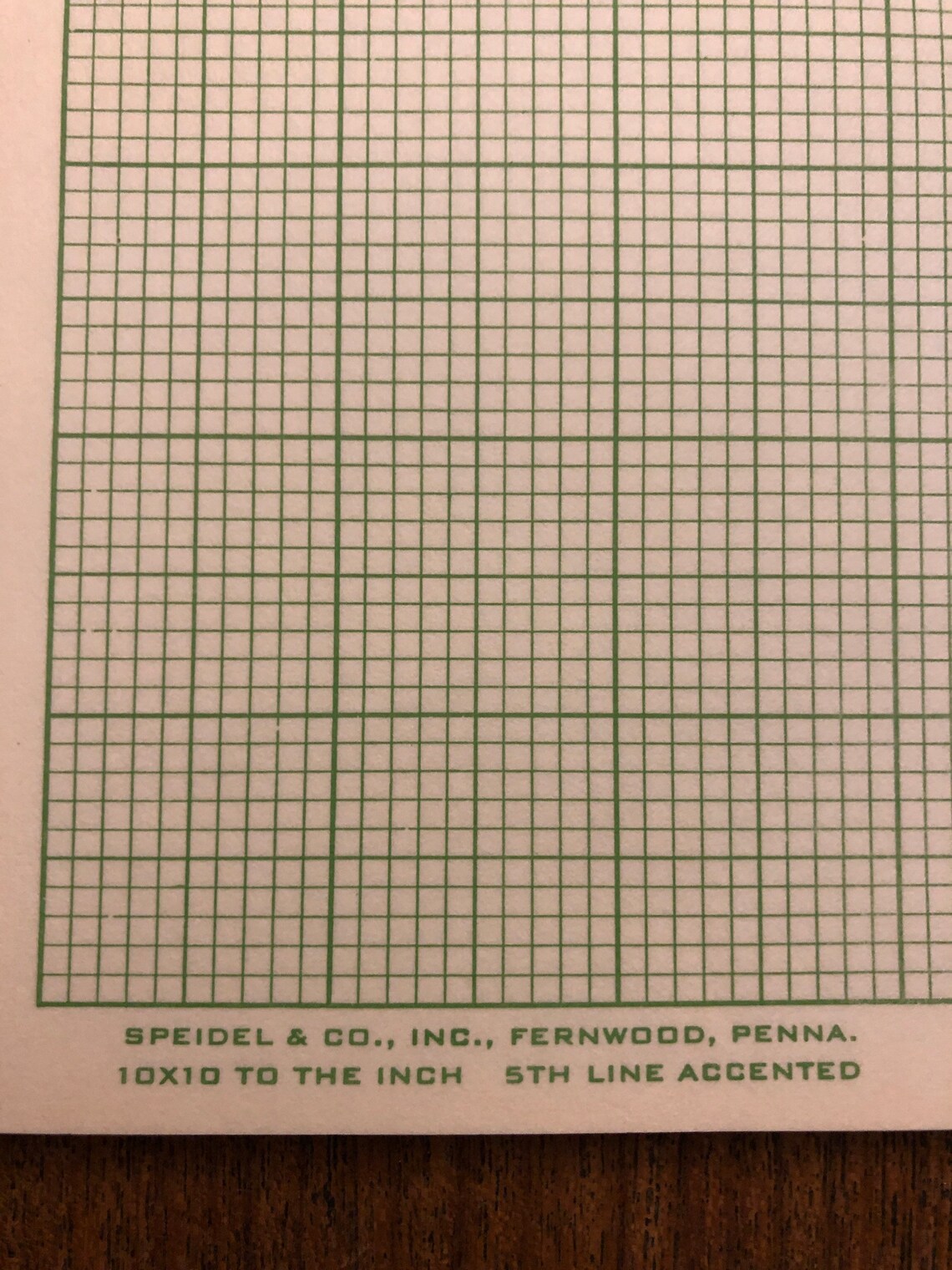 Square Grid Cross Section Graph Paper Speidel & Co. Vintage - Etsy