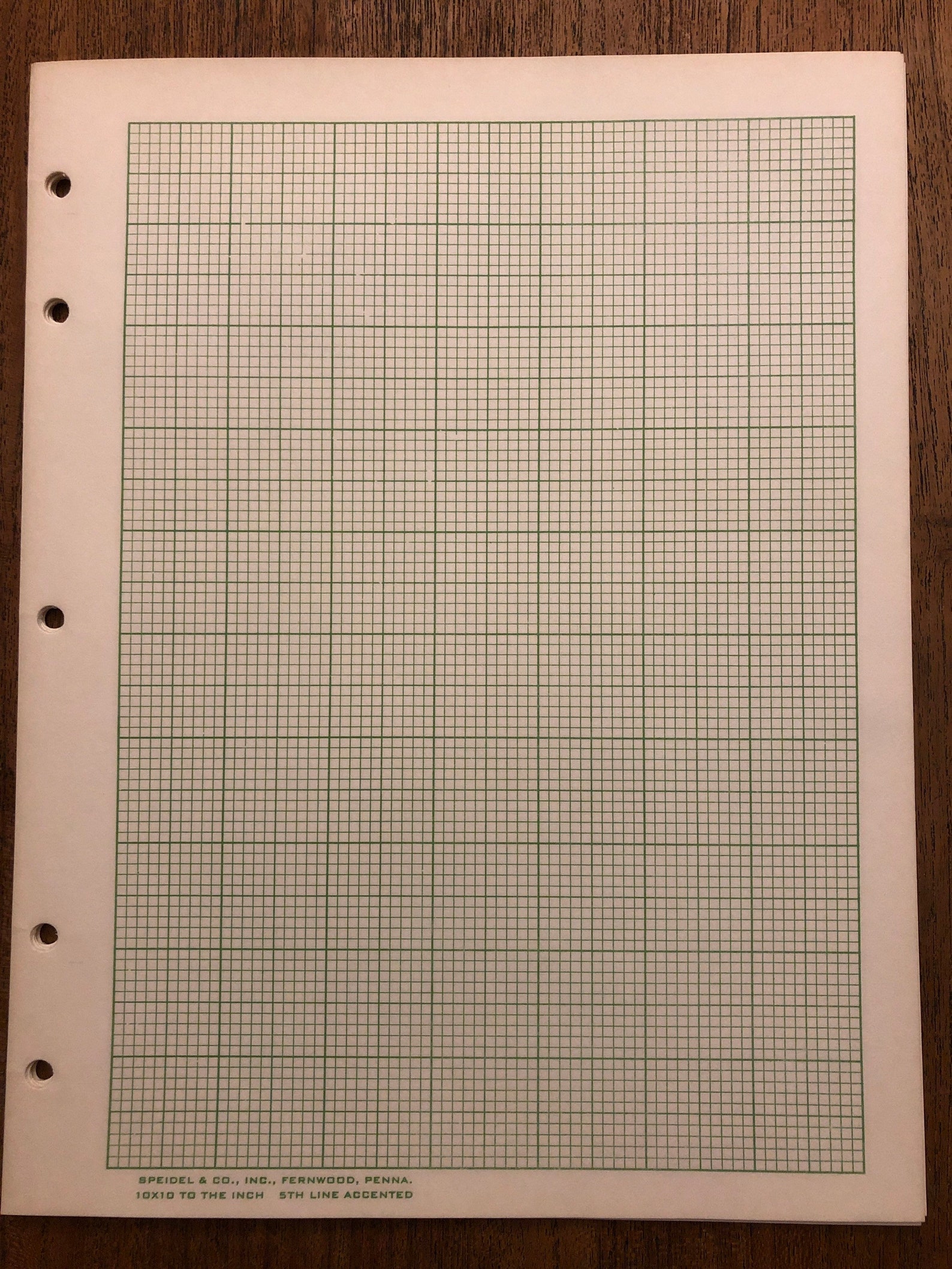 Square Grid Cross Section Graph Paper Speidel & Co. Vintage - Etsy