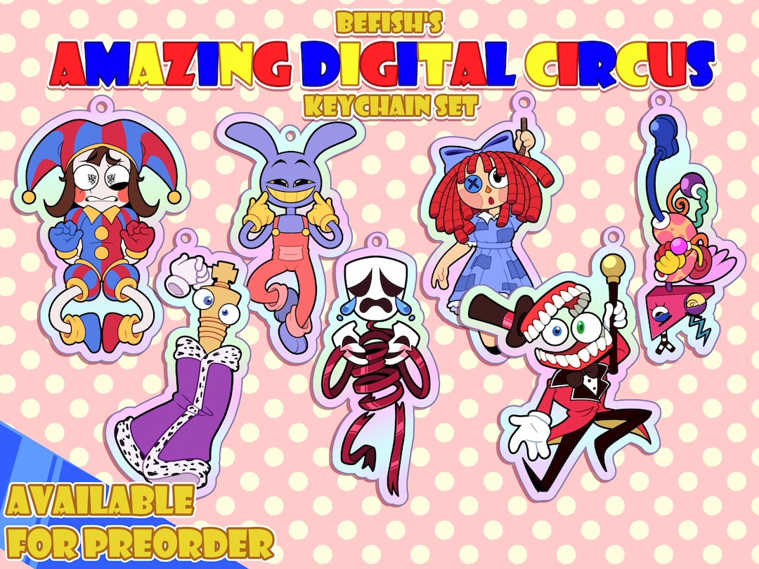 The Amazing Digital Circus Keychain Set - Etsy