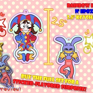 The Amazing Digital Circus Keychain Set - Etsy