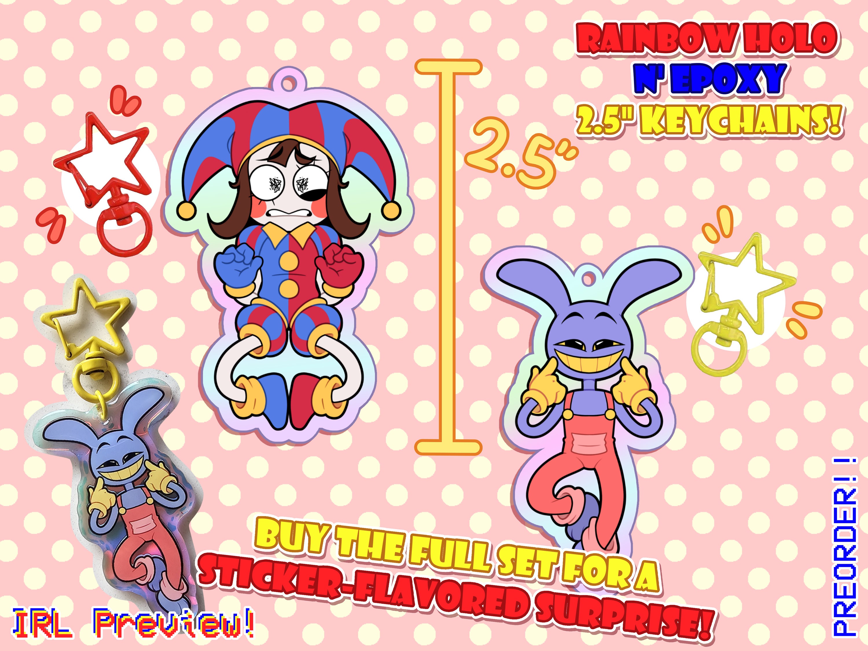 The Amazing Digital Circus Keychain Set - Etsy