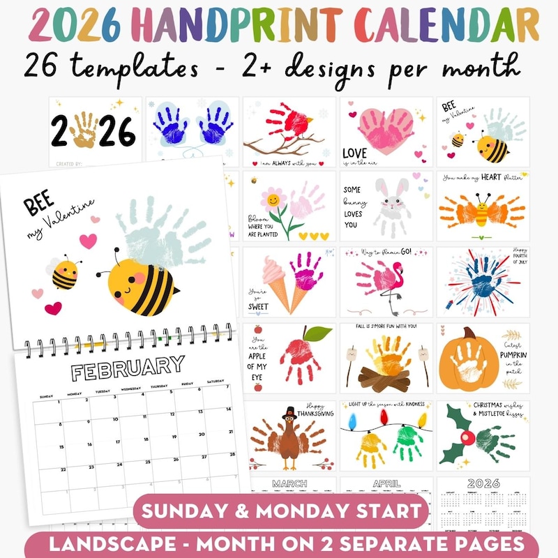 Kid Calendar 2026 Monthly - Etsy