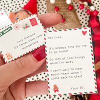 Editable Elf Arrival Letter, Personalized Elf Return Note for Kids ...