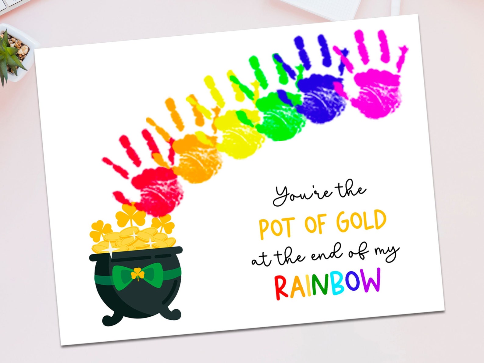 St. Patrick's Day Handprint Art, Pot of Gold at the End of the Rainbow ...