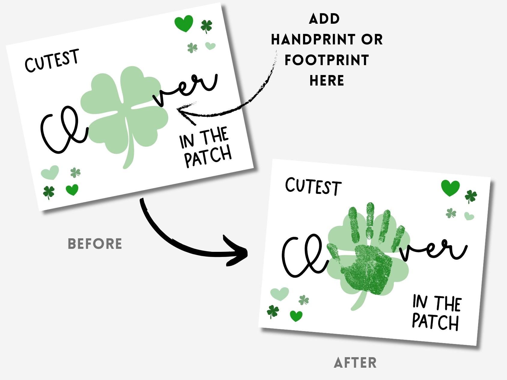 St. Patrick's Day Handprint Art, Cutest Clover in the Patch, Preschool ...