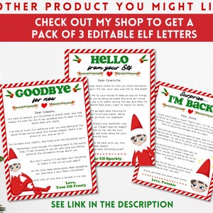 Editable Elf First Arrival Letter Printable First Time Elf ...