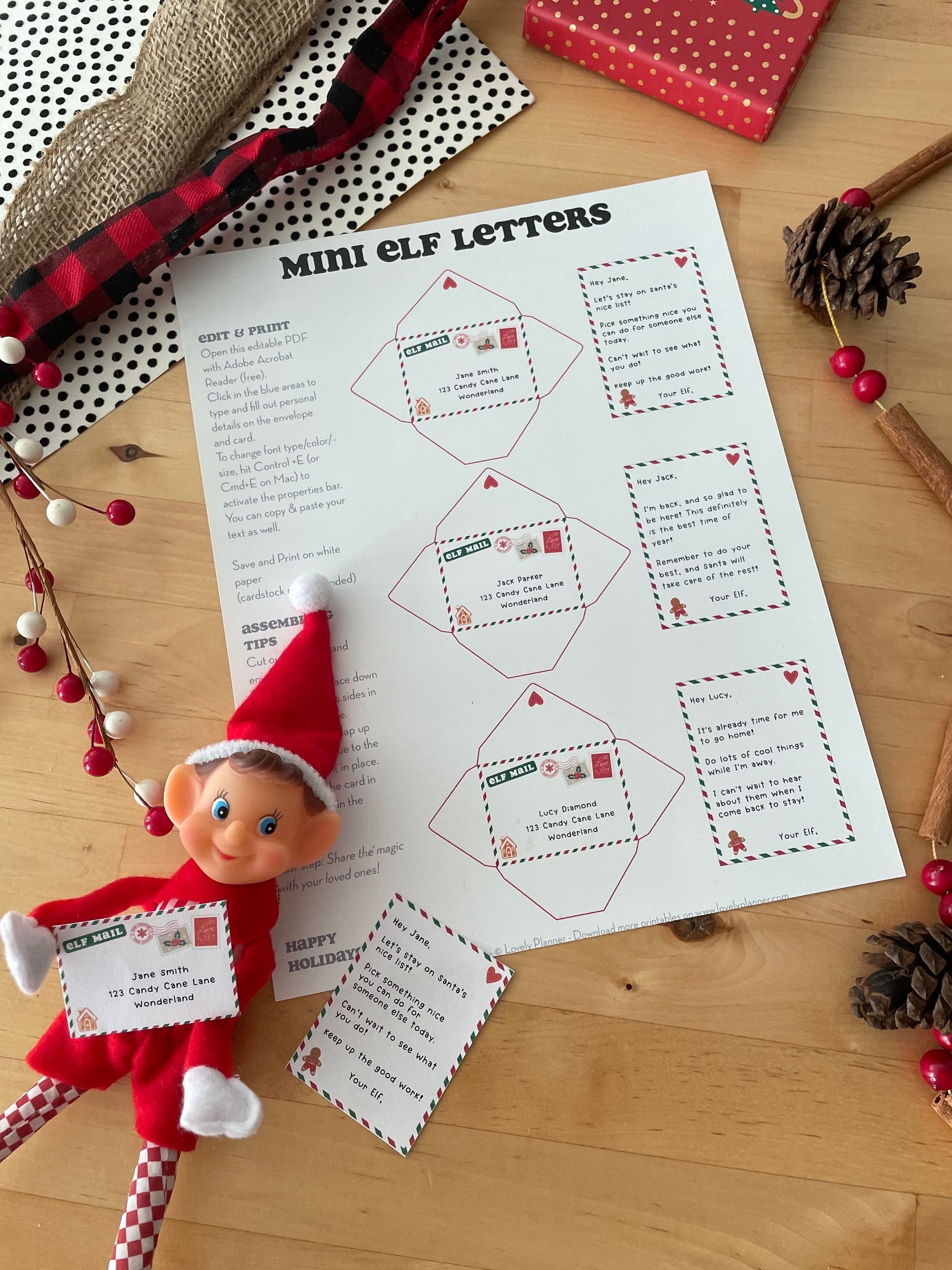 Editable Printable Mini Elf Letter With Envelope Customizable - Etsy ...
