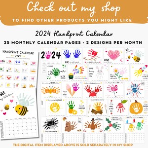 Holidays and Seasonal Handprint Art Bundle, Printable Handprint Memory ...