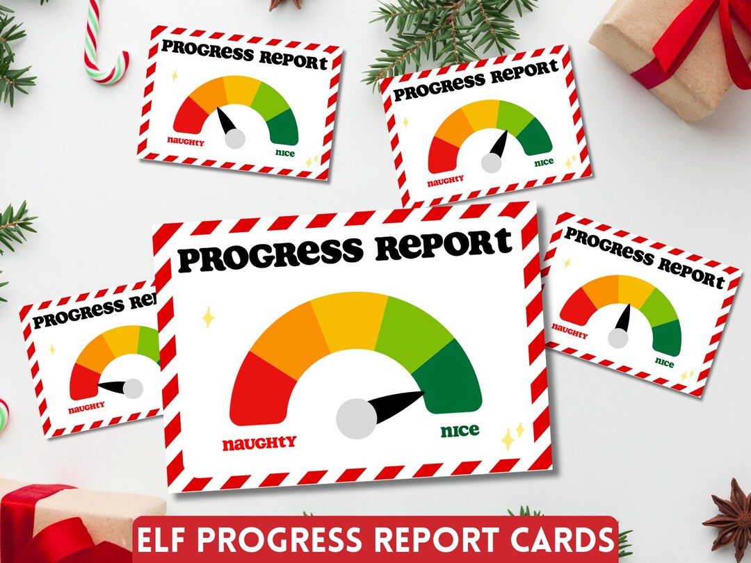 Elf Barometer Printable, Christmas Elf Naughty or Nice Meter, Christmas ...