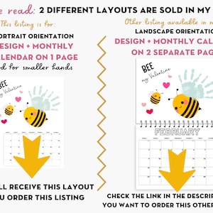 Handprint Calendar 2025, Printable Handprint Craft Bundle, Handprint ...