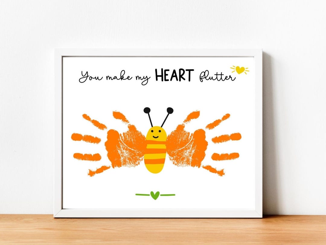 Butterfly Handprint Art, Spring Handprint Printable Template, Preschool ...