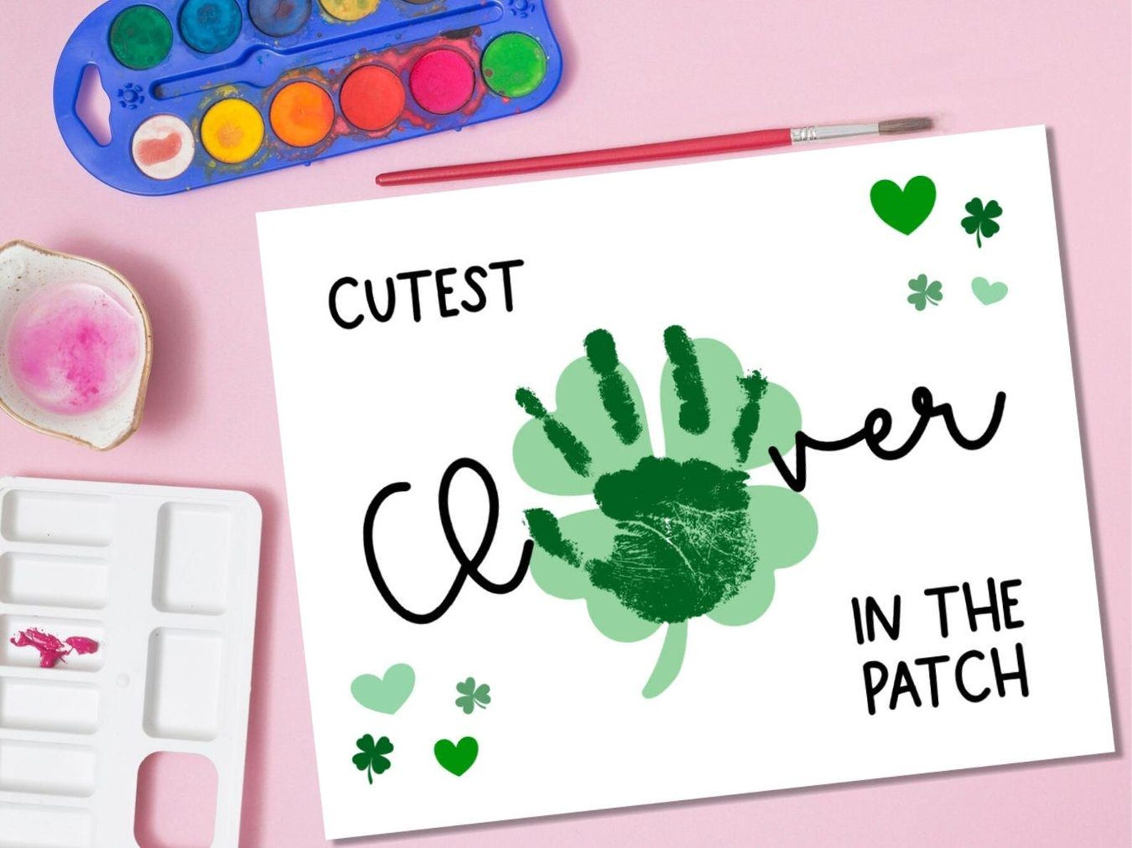 St. Patrick's Day Handprint Art, Cutest Clover in the Patch, Preschool ...