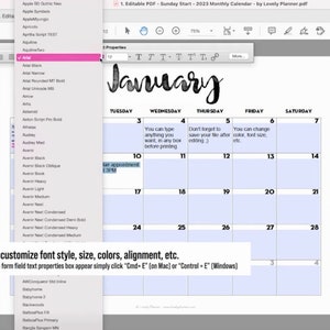 Printable EDITABLE Monthly Calendar Template for 2023 2023 - Etsy