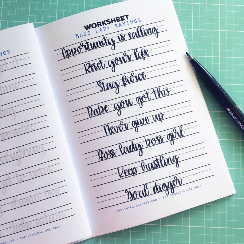 BUNDLE of 5 Lettering Workbooks With 190 Hand Lettering - Etsy