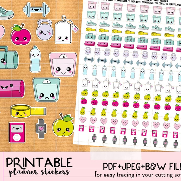 Fitness Planner Stickers - Etsy