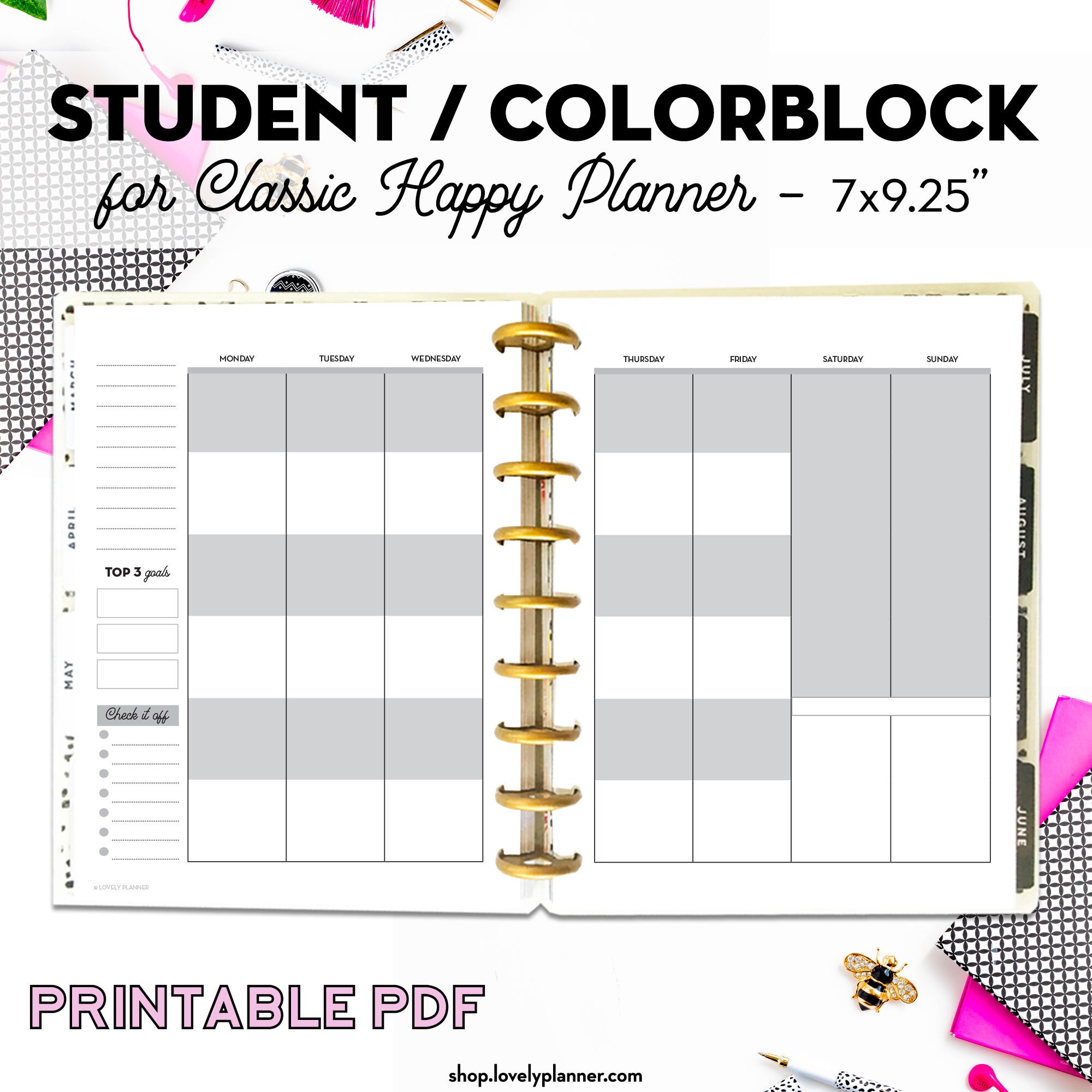Classic Happy Planner Inserts: 9 Weekly & Monthlytemplates - Etsy