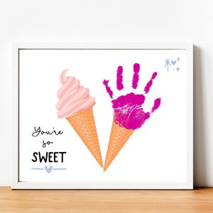 Ice Cream Handprint Printable Template, Cute Summer Handprint Art ...