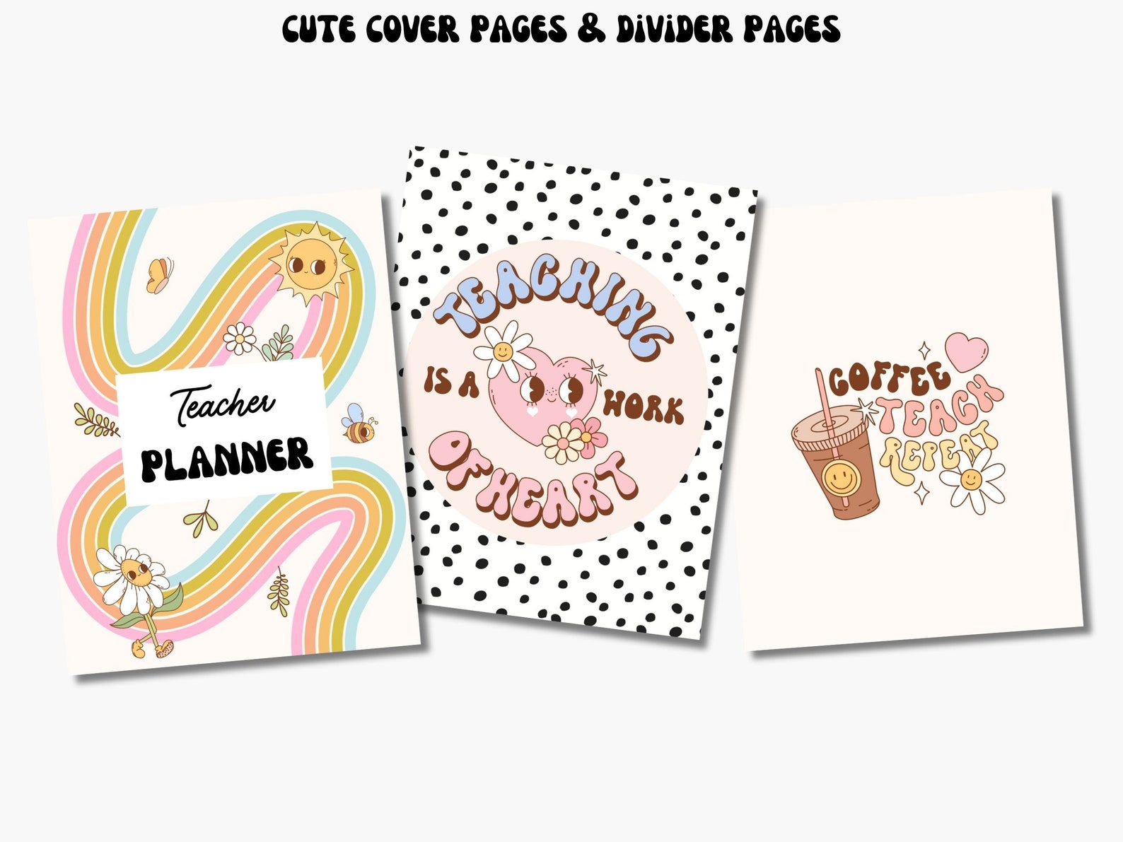 Teacher Planner Printable | Cute Teacher Binder | Teacher Plan & Record ...