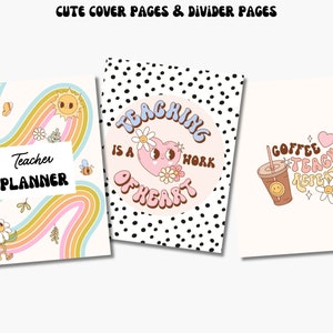 Teacher Planner Printable | Cute Teacher Binder | Teacher Plan & Record ...