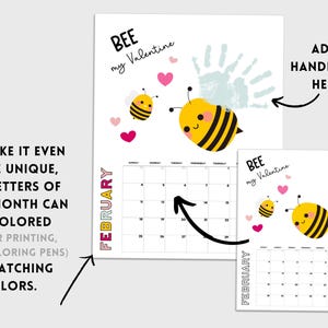 Handprint Calendar 2025, Printable Handprint Craft Bundle, Handprint ...
