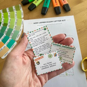Editable Printable Mini Leprechaun Letter Envelope Certificate ...