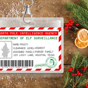 EDITABLE Elf ID Card Printable Elf ID Badge, Christmas Elf ...