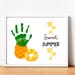 Sweet Summer Handprint Art, Pineapple Handprint Template, Preschool ...