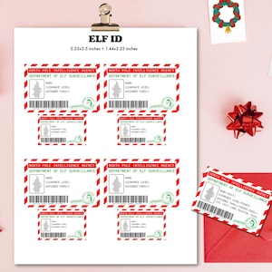 EDITABLE Elf ID Card Printable Elf ID Badge, Christmas Elf ...
