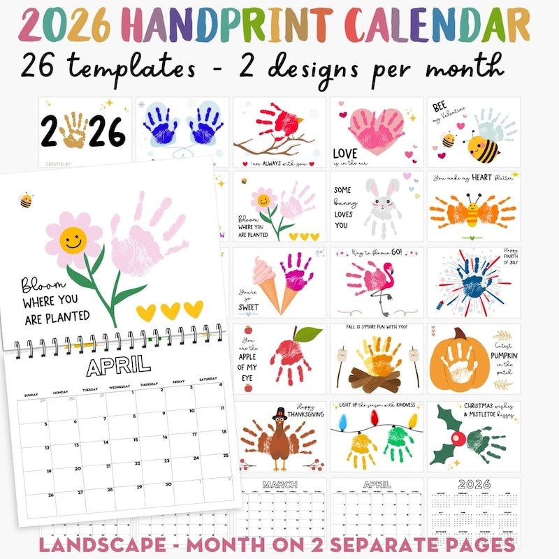 Wall Calendar 2026 Wall Art - Etsy