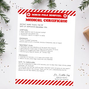BUNDLE EDITABLE Elf Sick Notice Printable Elf Medical Certificate Elf ...