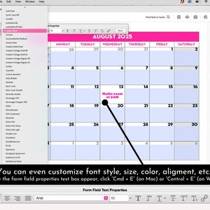 Printable EDITABLE Monthly School Calendar 2025-2026 Template, Academic ...