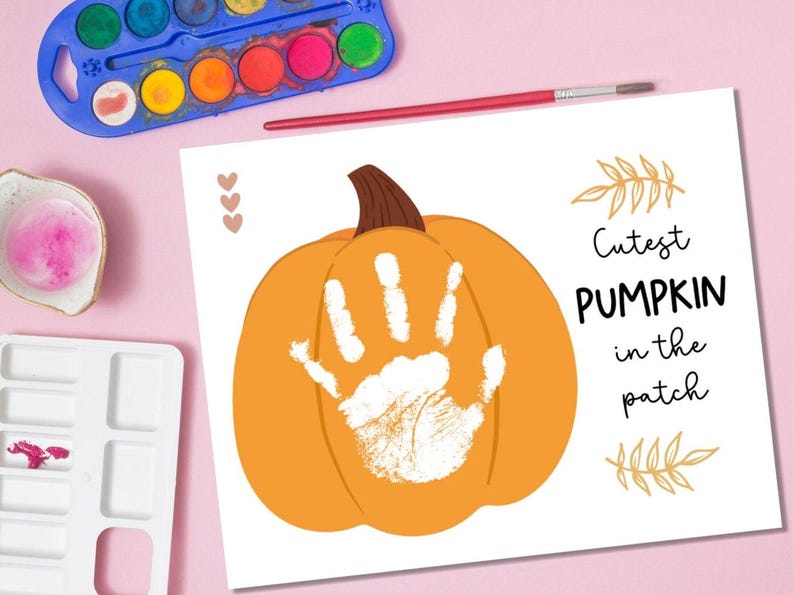 Fall Handprint Art, Halloween Handprint Printable Template, Cutest ...
