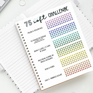 Printable 75 Soft Challenge Tracker, Editable PDF Instant Download ...
