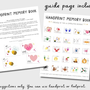 Holidays and Seasonal Handprint Art Bundle, Printable Handprint Memory ...