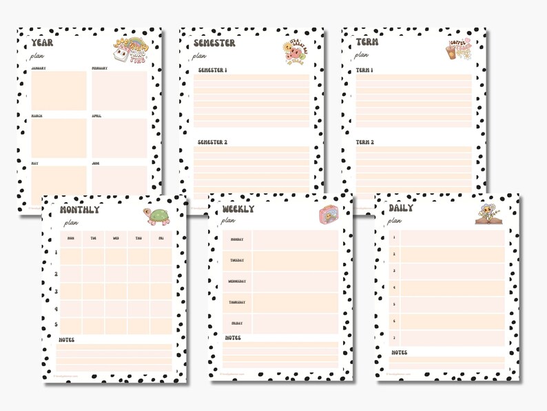 Teacher Planner Printable | Cute Teacher Binder | Teacher Plan & Record ...
