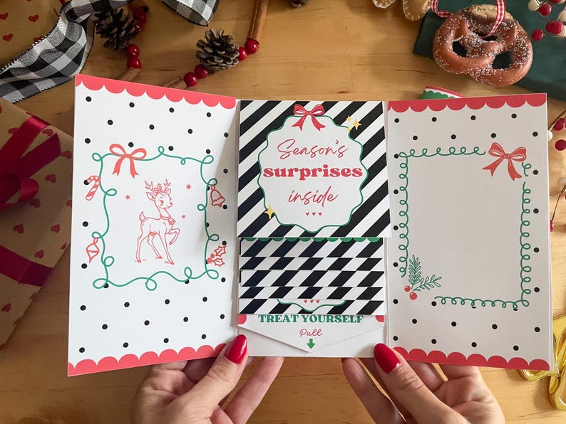 Printable Waterfall Gift Card Holder - DIY Christmas Gift Card Booklet ...