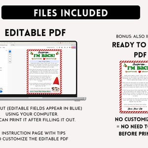 EDITABLE Elf Return Letter Printable, I'm Back Letter From Your Elf ...