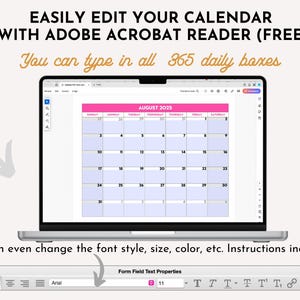 Printable EDITABLE Monthly School Calendar 2025-2026 Template, Academic ...
