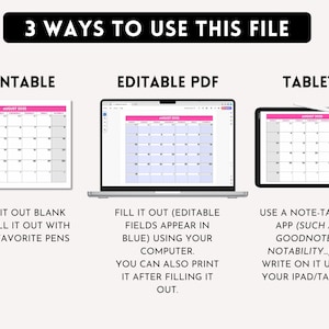 Printable EDITABLE Monthly School Calendar 2025-2026 Template, Academic ...