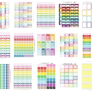 BUNDLE of 50 Functional Planner Stickers Sheets - Printable Planner ...