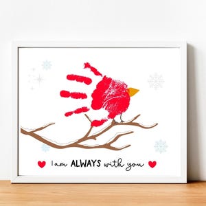 Winter Handprint Art, Cardinal Handprint Printable Template, Preschool ...