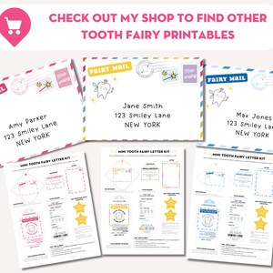 Editable Printable Mini Tooth Fairy Set With Customizable Letter From ...