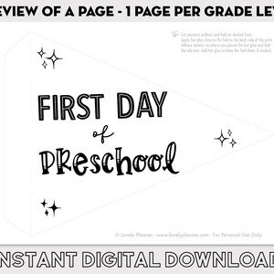 First Day of School Flag Printable for ALL GRADE Levels - Back to ...