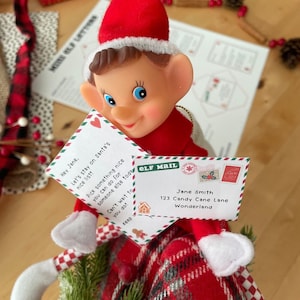 Editable Printable Mini Elf Letter With Envelope, Customizable Letter ...